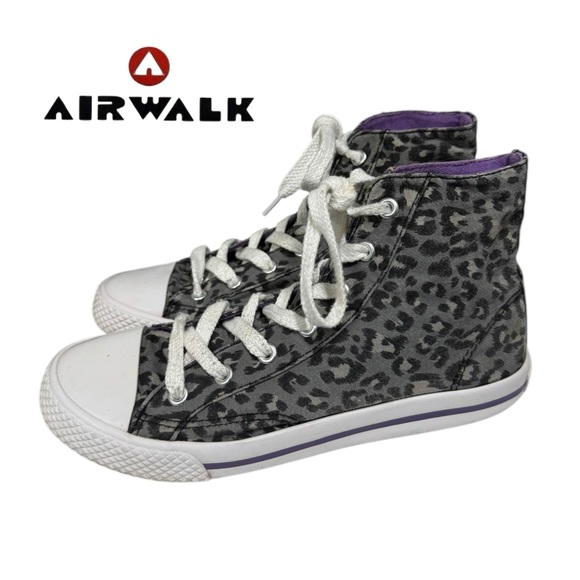 Airwalk | Shoes | Airwalk Vintage Womens Grey Black Animal Print Hitop ...